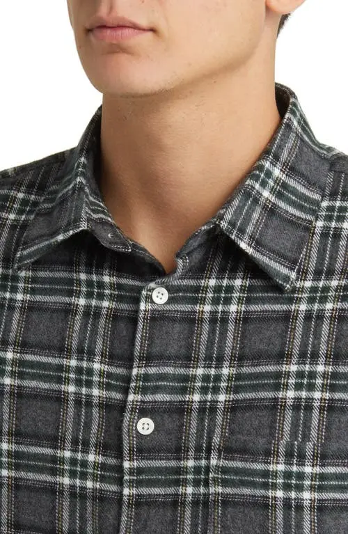 Nn07 Arne 5166 Plaid Cotton Flannel Button-up Shirt