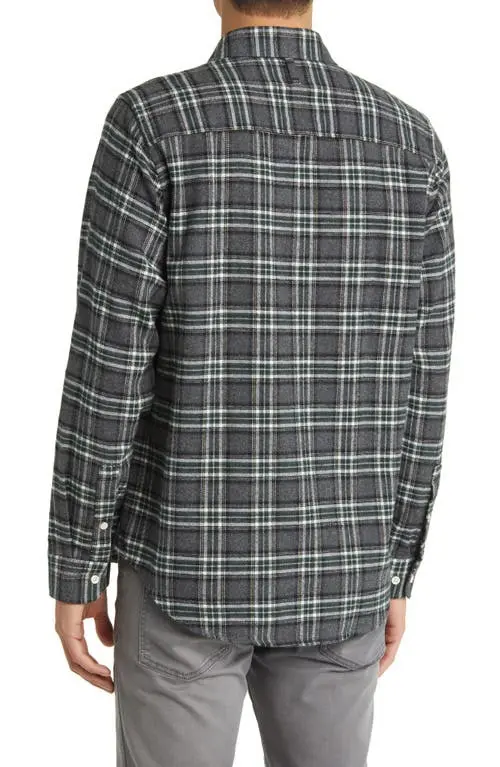 Nn07 Arne 5166 Plaid Cotton Flannel Button-up Shirt