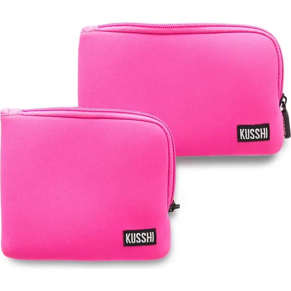 KUSSHI On The Go Pouch Set - Pink