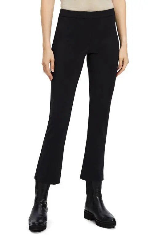 Theory Slim Kick Crop Pants - Black