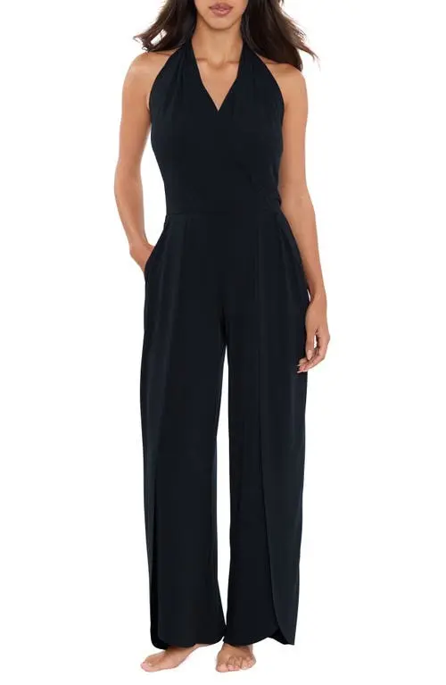 MAGICSUIT® Halter Cover-up Jumpsuit - Black