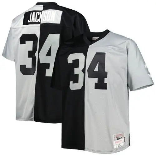 Mitchell & Ness Bo Jackson /silver Las Vegas Raiders Big & Tall Split Legacy Retired Player Replica Jersey