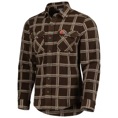 ANTIGUA Cleveland Browns Heavyweight Flannel Shirt Jacket