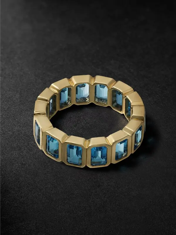 42 SUNS 14-karat Gold Topaz Eternity Ring