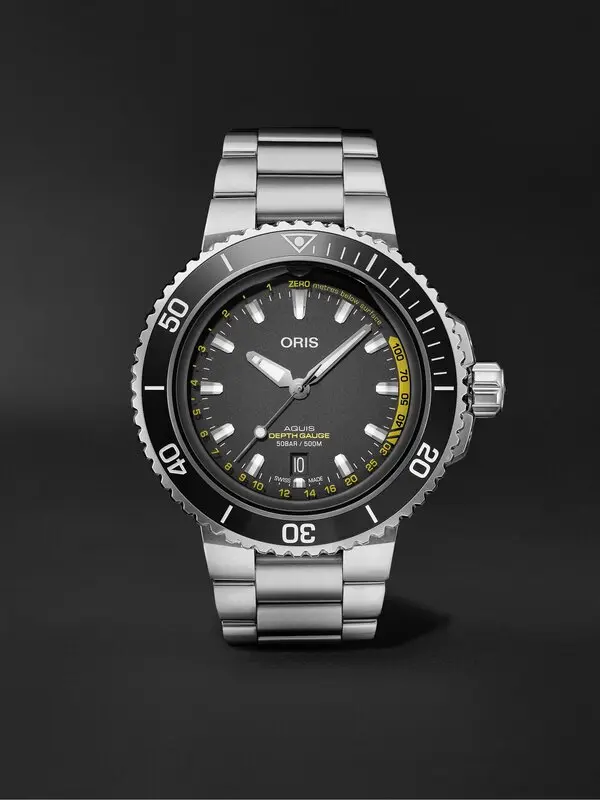 ORIS Aquis Depth Gauge Automatic 45.8mm Watch - Black