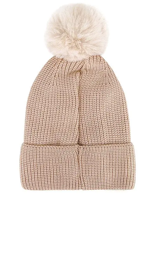 Hat Attack Wintertime Knit Beanie Hat With Pom Hat Attack Wintertime Knit Beanie in Nude | REVOLVE main image 2