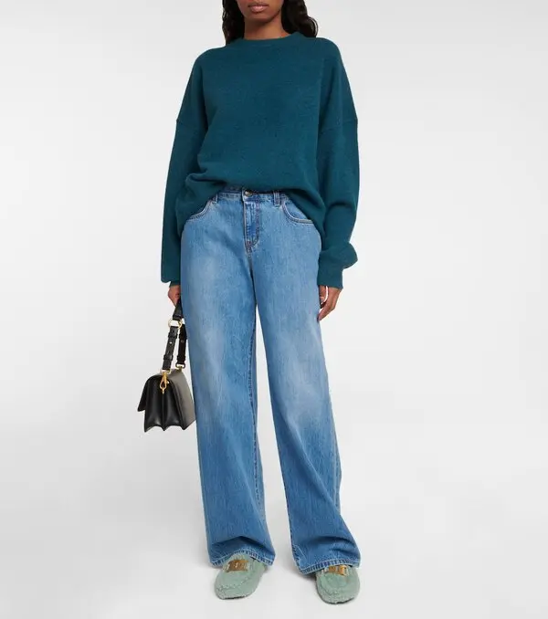 TOD'S Gommino Shearling Loafers - Green
