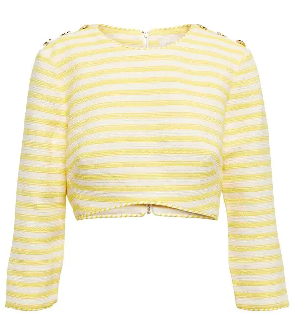Zimmermann Hide Tide Striped Crop Top