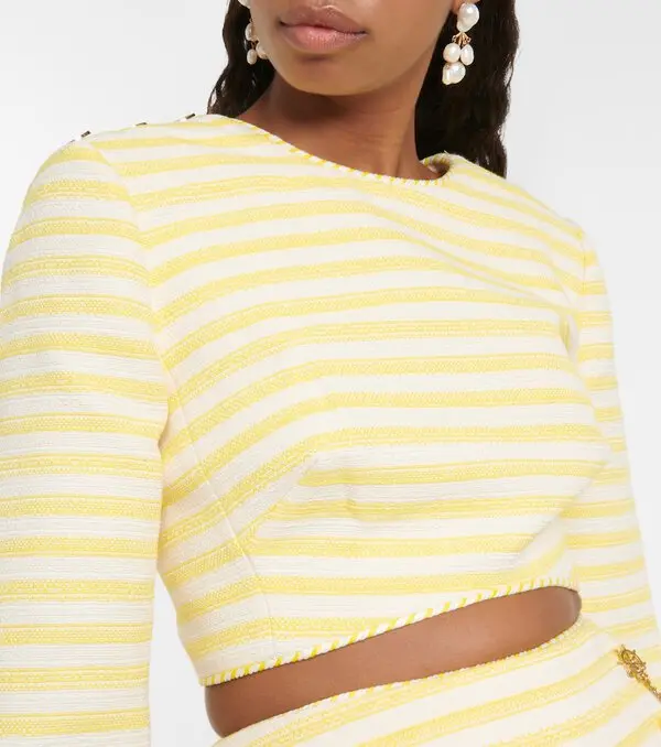 Zimmermann Hide Tide Striped Crop Top