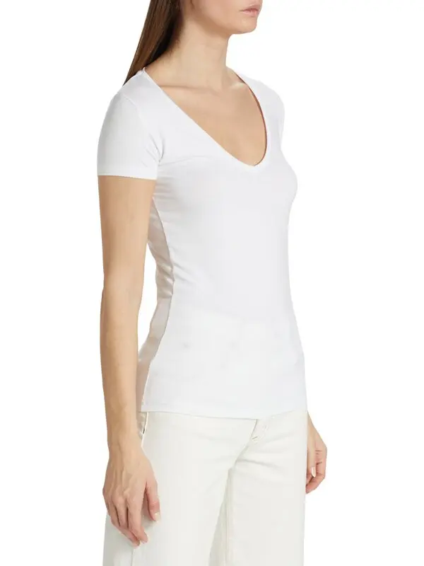 Majestic Filatures Soft Touch V-neck T-shirt - Blanc