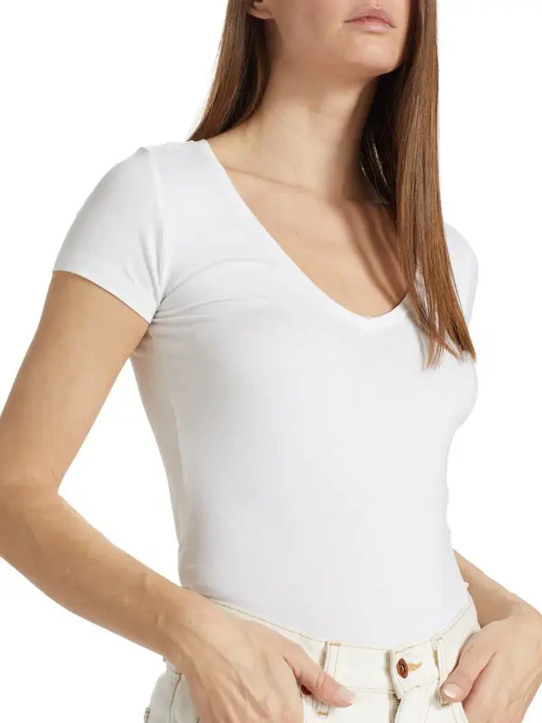 Majestic Filatures Soft Touch V-neck T-shirt - Blanc
