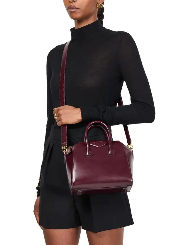 Givenchy Mini Antigona Bag - Burgundy