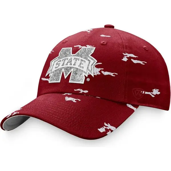 Top Of The World Mississippi State Bulldogs Oht Military Appreciation Betty Adjustable Hat - Maroon