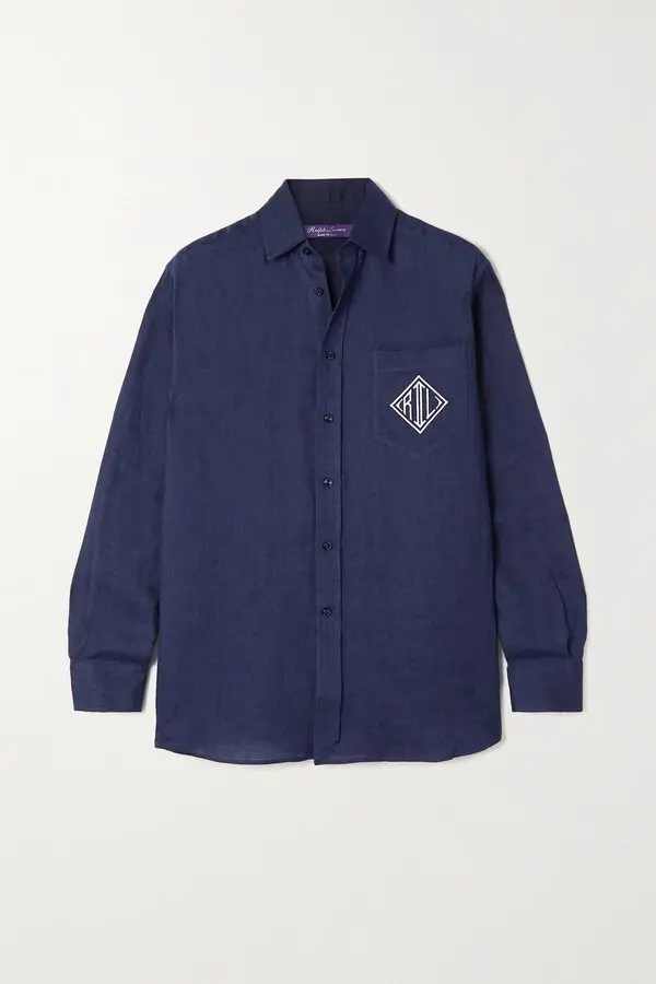 Ralph Lauren Adrien Embroidered Linen Shirt
