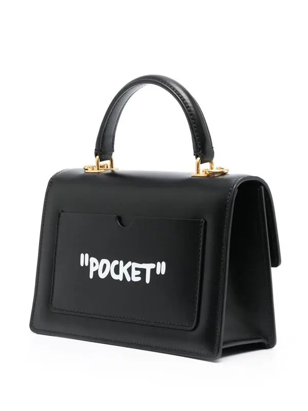 Off-White Jitney 1.4 Leather Tote - Black
