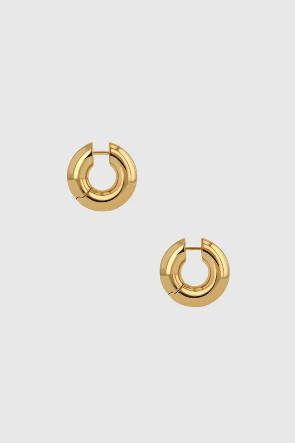 ANINE BING Small Bold Link Hoop Earrings - Gold