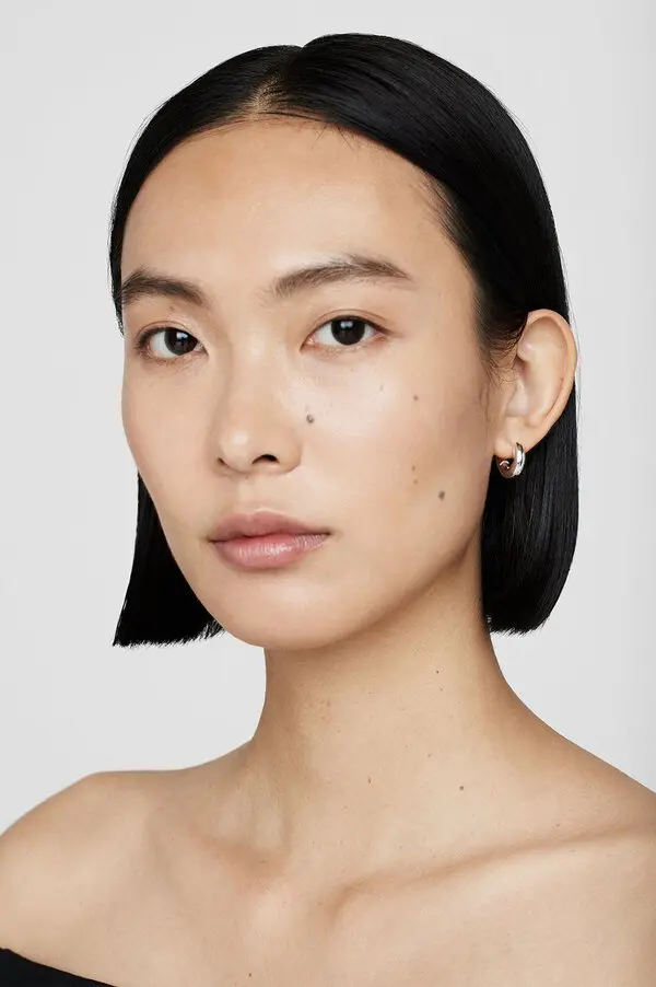 ANINE BING Small Bold Link Hoop Earrings