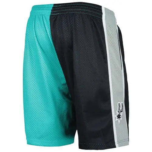 Mitchell & Ness Black San Antonio Spurs Hardwood Classics 1998 Split Swingman Shorts