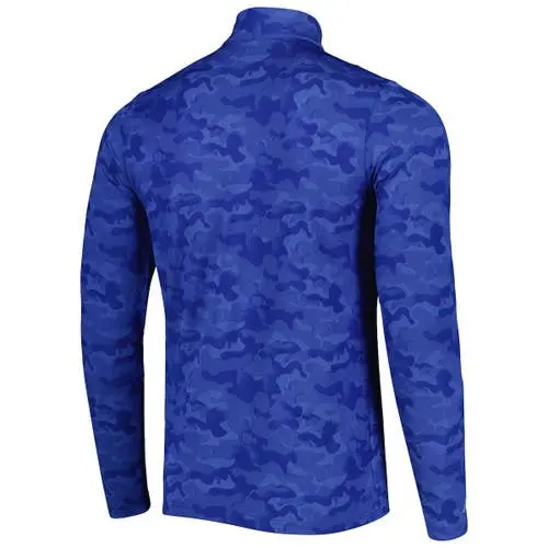 ANTIGUA New England Patriots Brigade Throwback Quarter-zip Top
