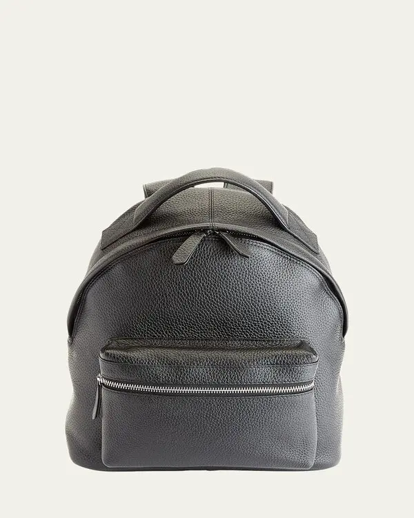 ROYCE NEW YORK Personalized Leather Travel Backpack - Black