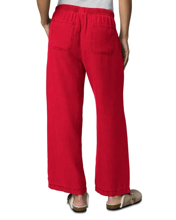 Splendid Angie Cropped Wide Leg Pants - Rouge
