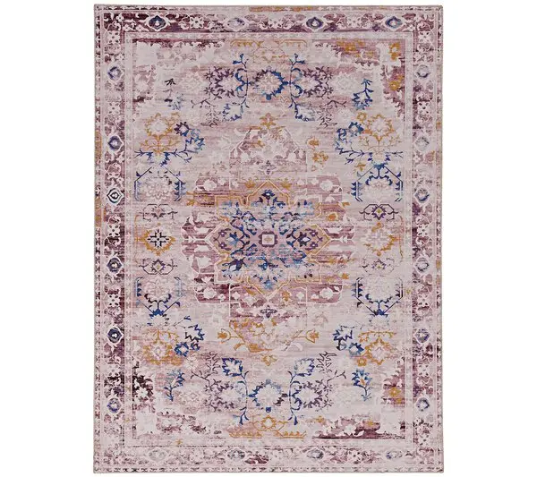 LINON Home Jax Washable 5'x7' Non- Slip Decorat Ve Rugs - One-color