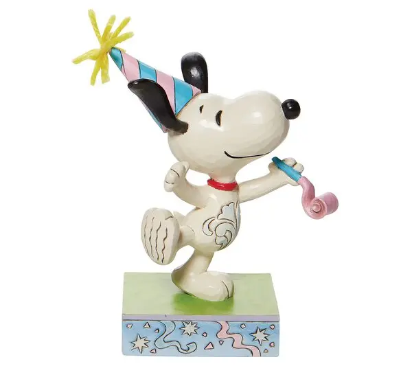 JIM SHORE Peanuts Snoopy & Woodstock Birthday C Elebration - One-color