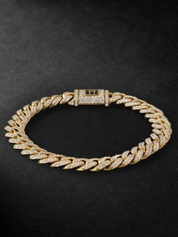 GREG YUNA Set Of Two 14k Diamond Convertible Bracelets - Gold