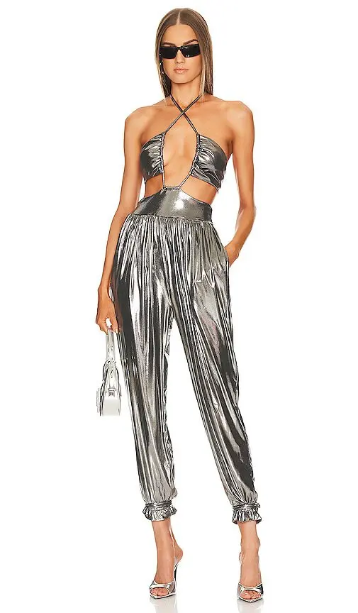 L'academie Blair Jumpsuit - Black Silver