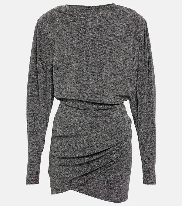 MARANT ETOILE Benedicte Metallic Knit Minidress - Silver