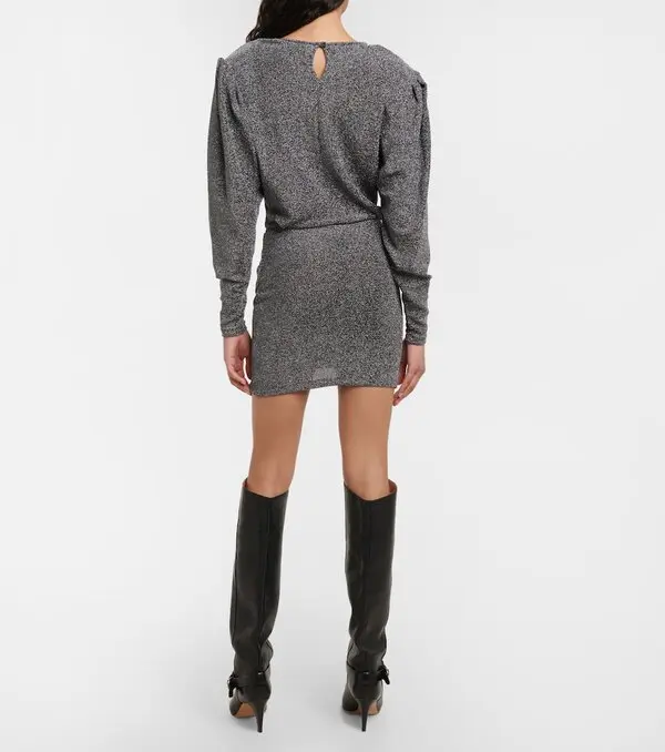 MARANT ETOILE Benedicte Metallic Knit Minidress