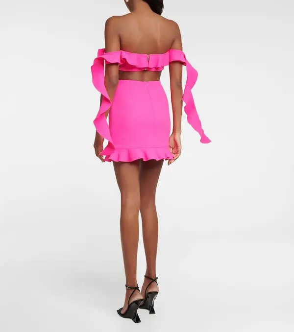 David Koma Wool-blend Miniskirt