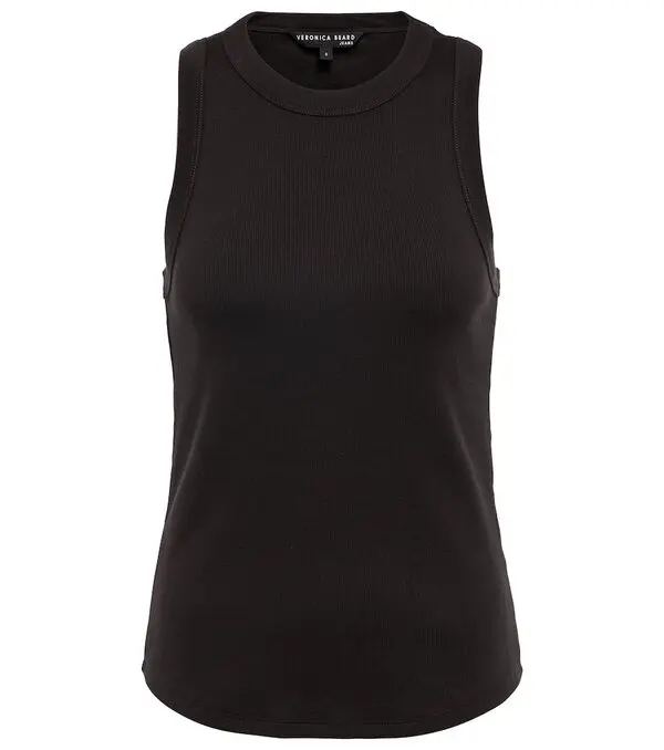 Veronica Beard Jordyn Cotton-blend Jersey Tank Top - Black