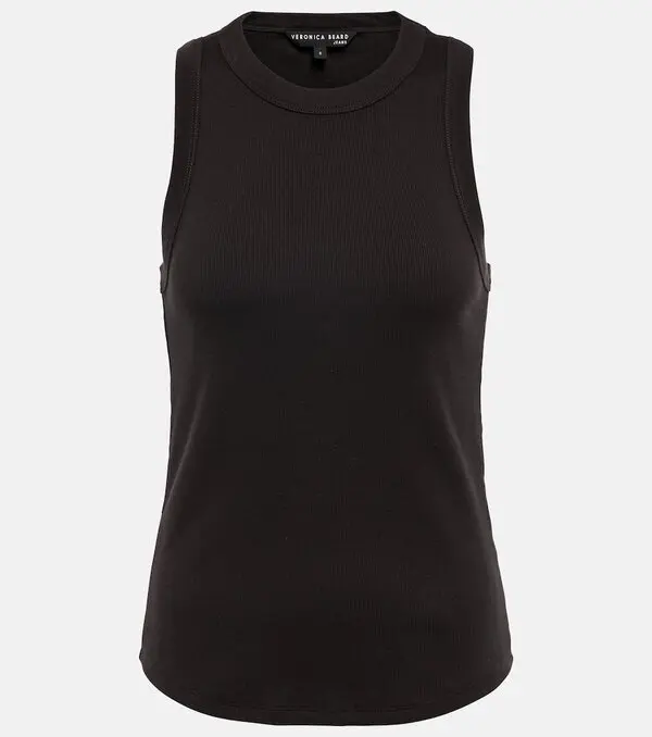 Veronica Beard Jordyn Cotton-blend Jersey Tank Top - Black
