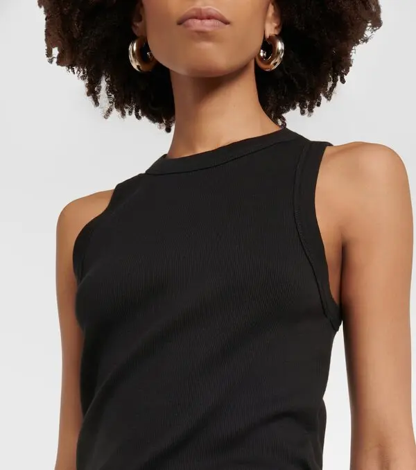 Veronica Beard Jordyn Cotton-blend Jersey Tank Top - Black