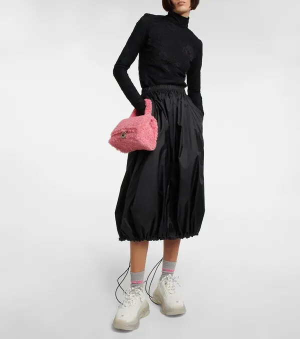 Balenciaga Hourglass Shearling Tote Bag
