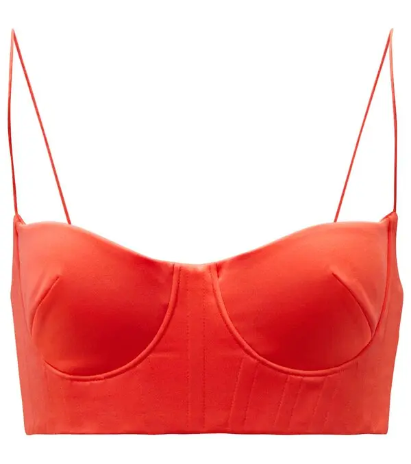 Alex Perry Hart Satin Crêpe Bralette