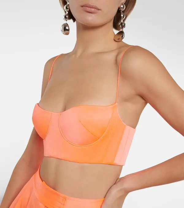 Alex Perry Hart Satin Crêpe Bralette