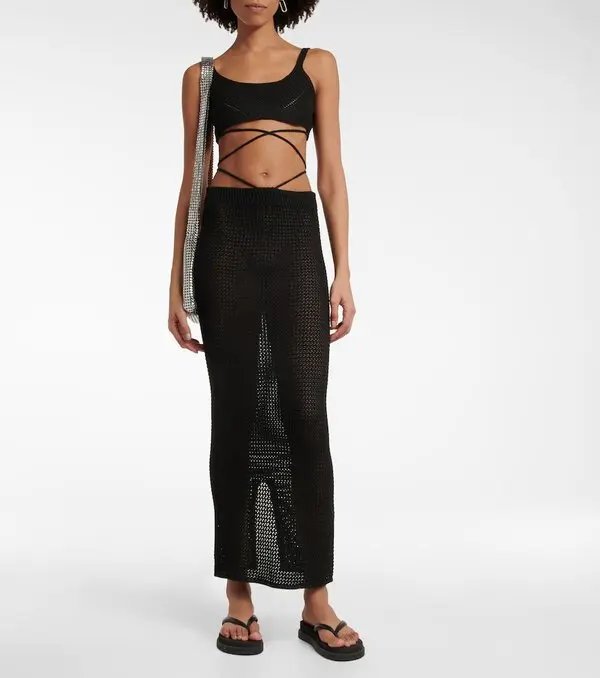 BANANHOT Alma Crochet Top - Black