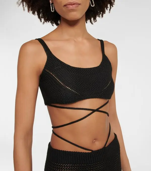 BANANHOT Alma Crochet Top - Black
