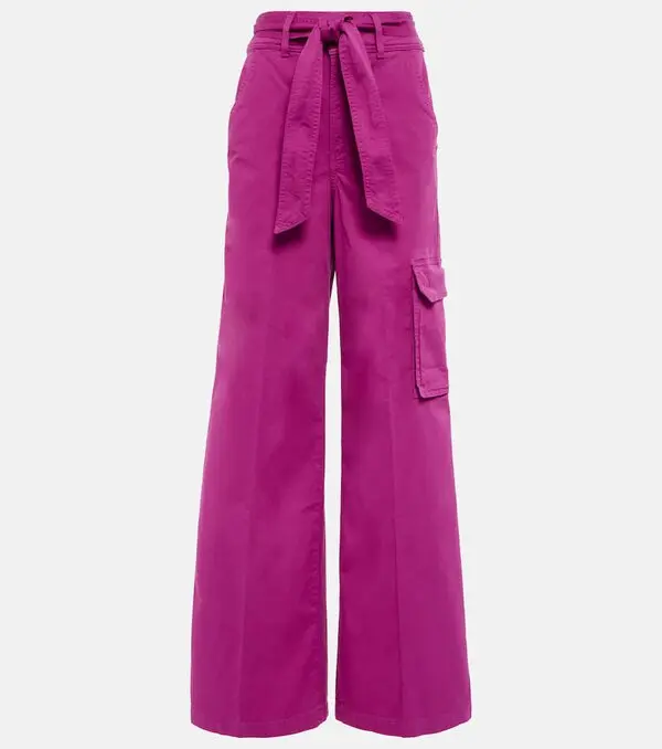 Veronica Beard Belissa Cotton Cargo Pants - Pink