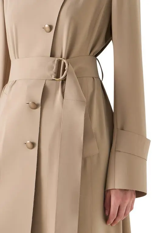 Akris Laser Cut Technical Crepe Trench Coat