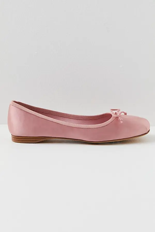 Jeffrey Campbell Aurora Ballet Flats - Dark Pink Satin