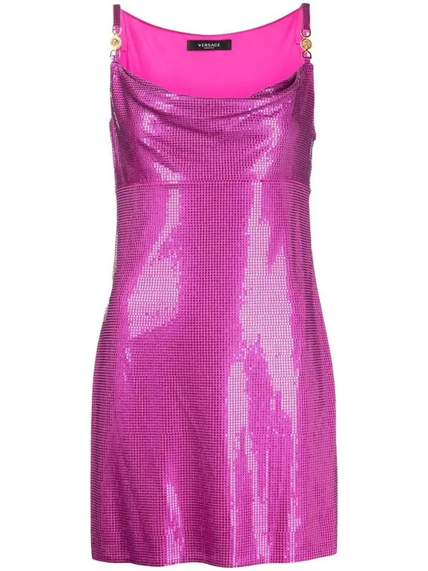 Versace Disc-embellishment Mini Dress