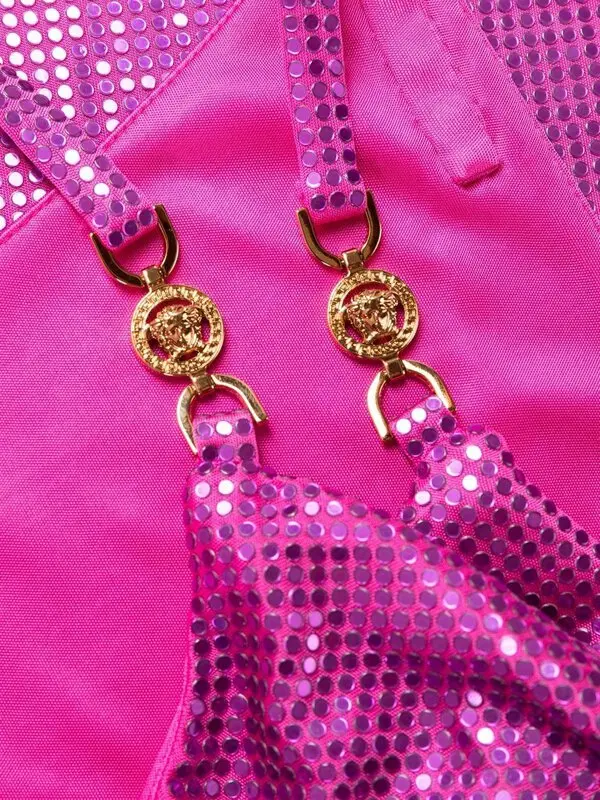 Versace Disc-embellishment Mini Dress