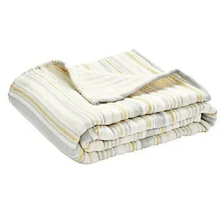 LUSH DECOR Solange Stripe Kantha Pick Stitch Yarn Dyed Cot Ton Woven-th - One-color