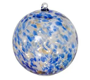 GERSON INTERNATIONAL 5.75-in H Battery Operated Blue Glass Sphere Gerson Co - One-color