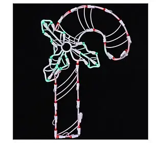 VICKERMAN 17' Candy Cane Wire Silhouette With 3 Led Lights