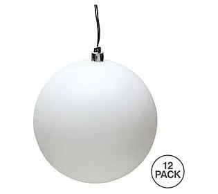 VICKERMAN 3' Matte Ball Ornament, 12 Per Bag
