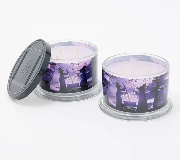 HOMEWORX BY SLATKIN + CO. As Is Homeworx Slatkin & Co. S/2 Witch's Spell Candles - One-color